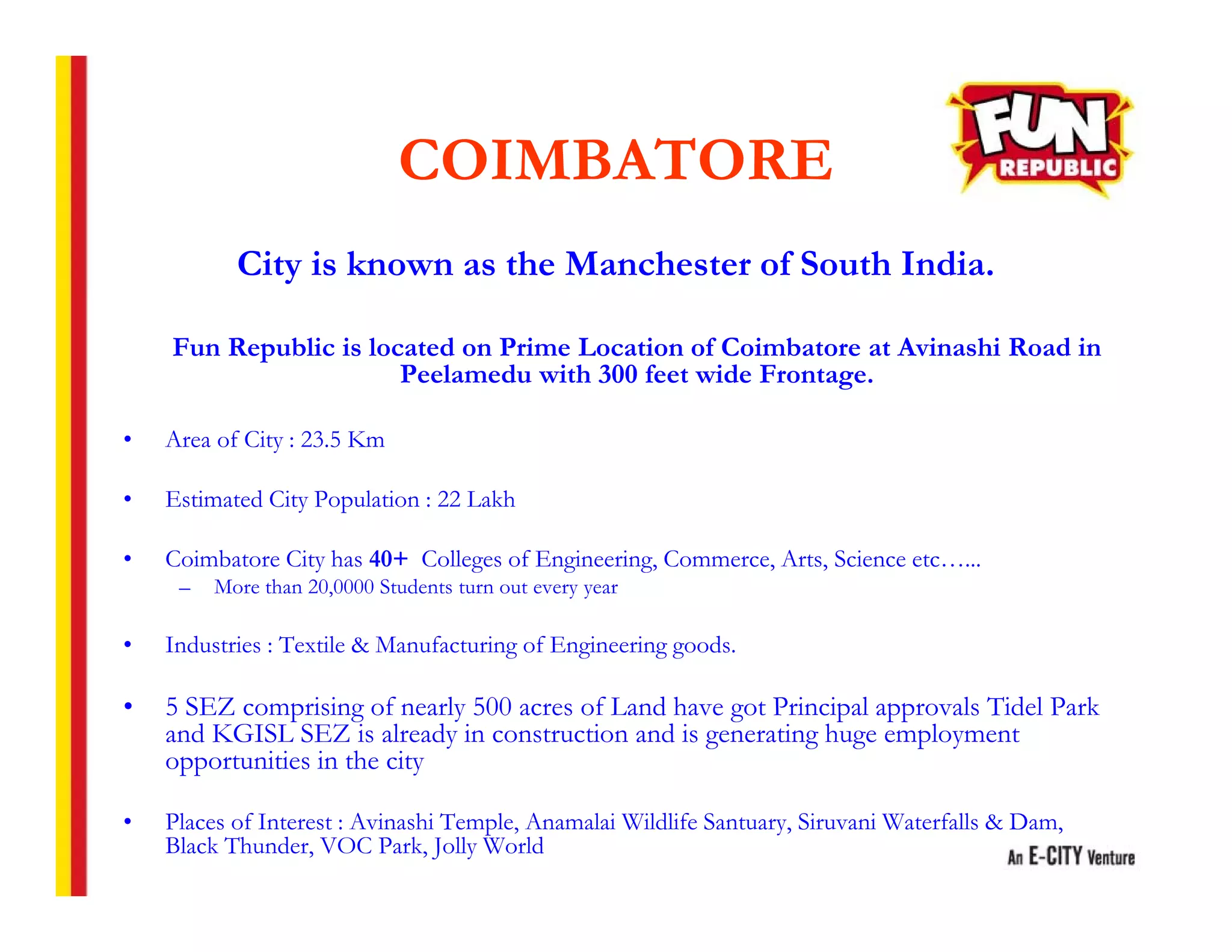 Fun Republic Mall - Coimbatore | PDF