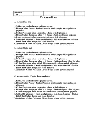 Metode penetapan bunga | DOC