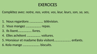 Possessive Adjectives in French Language | PPTX