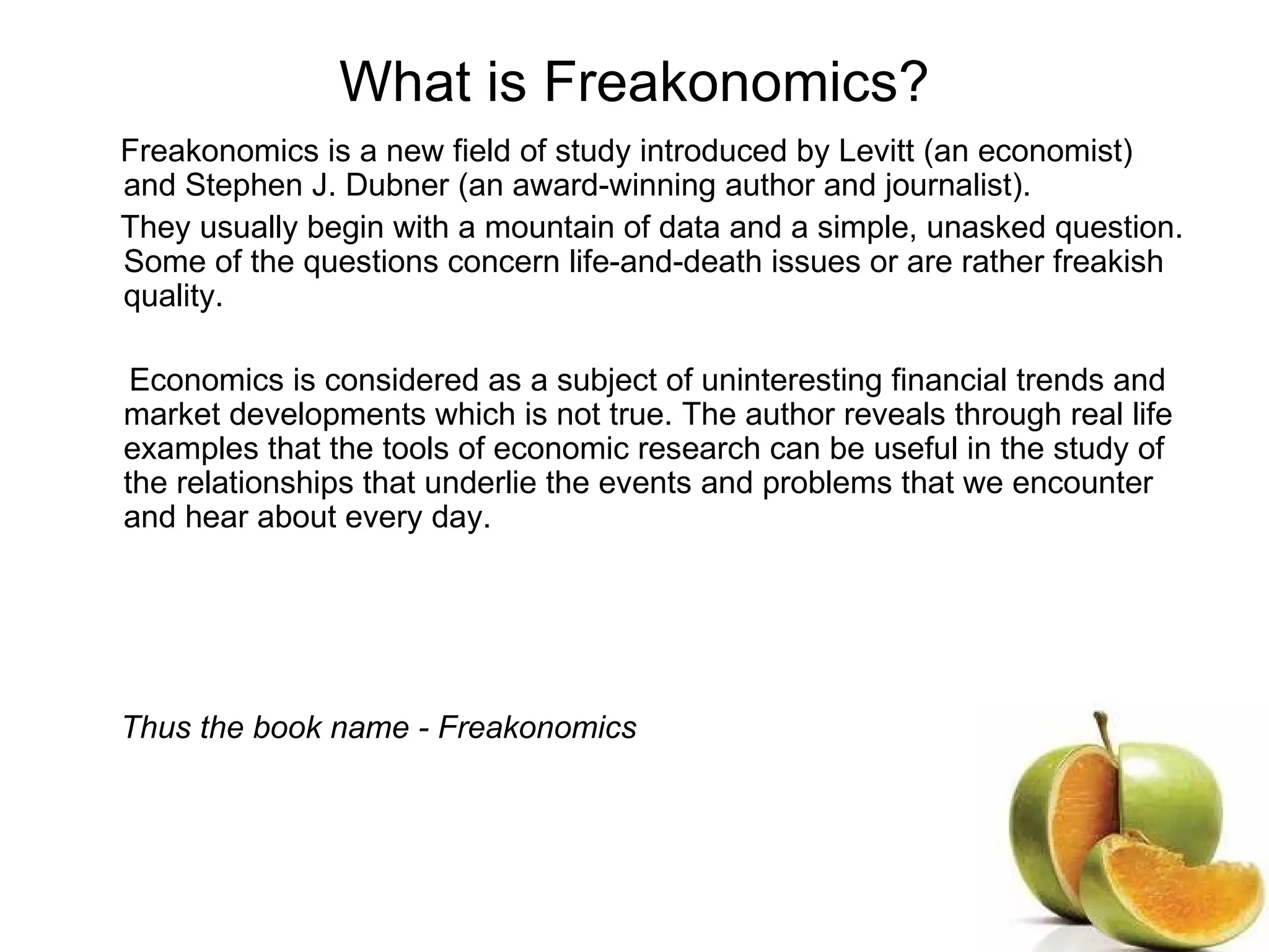 Freakonomics | PPT