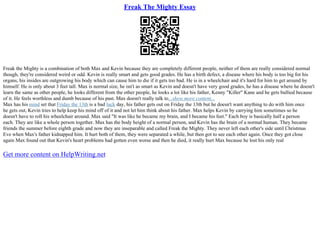 Freak The Mighty | PDF