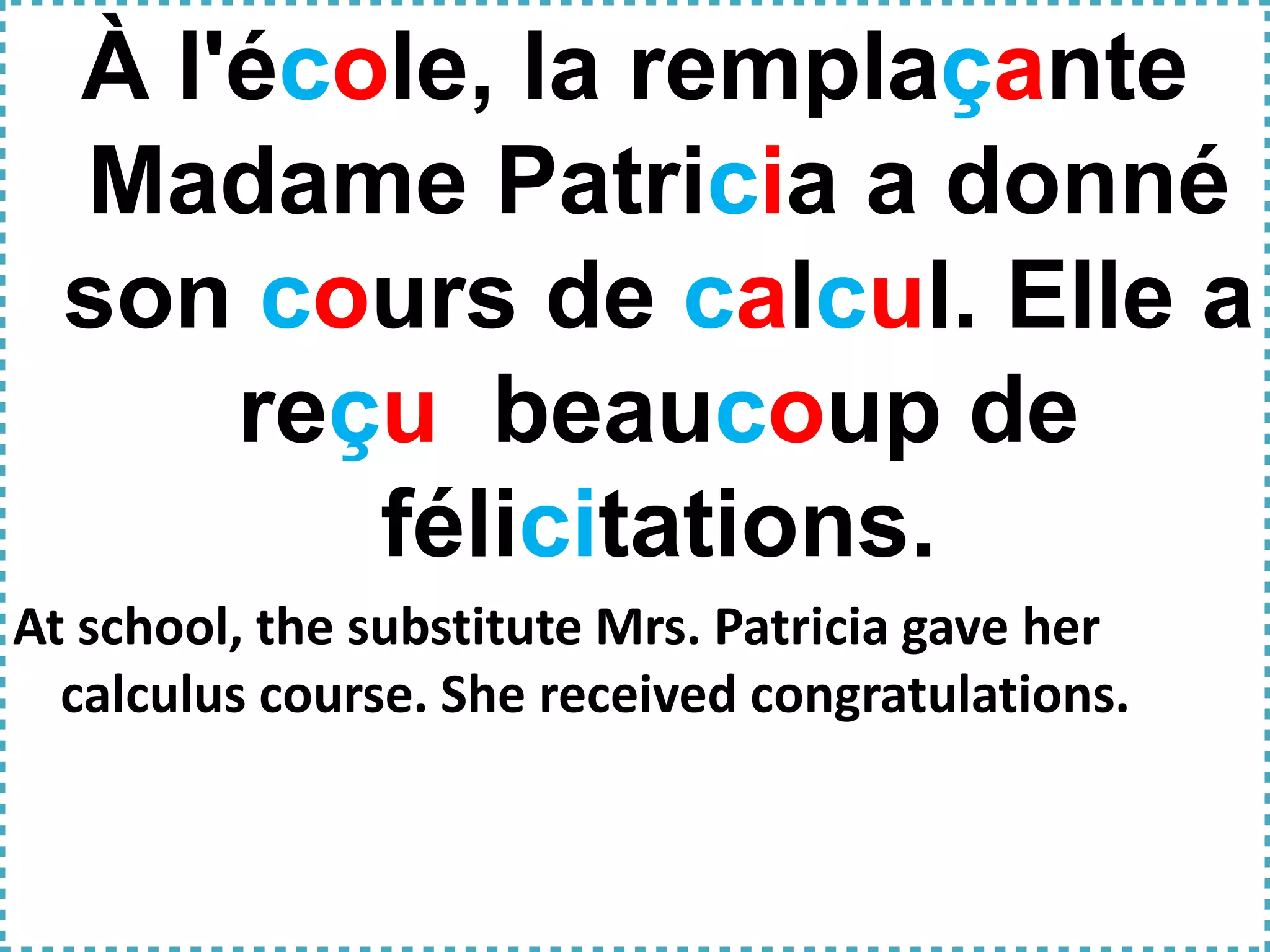 French C: hard C (K) , soft C (S). letter C with cedilla.practice with ...