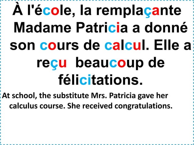 French C: hard C (K) , soft C (S). letter C with cedilla.practice with ...