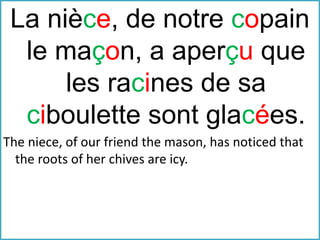 French C: hard C (K) , soft C (S). letter C with cedilla.practice with ...