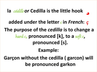 French C: hard C (K) , soft C (S). letter C with cedilla.practice with ...