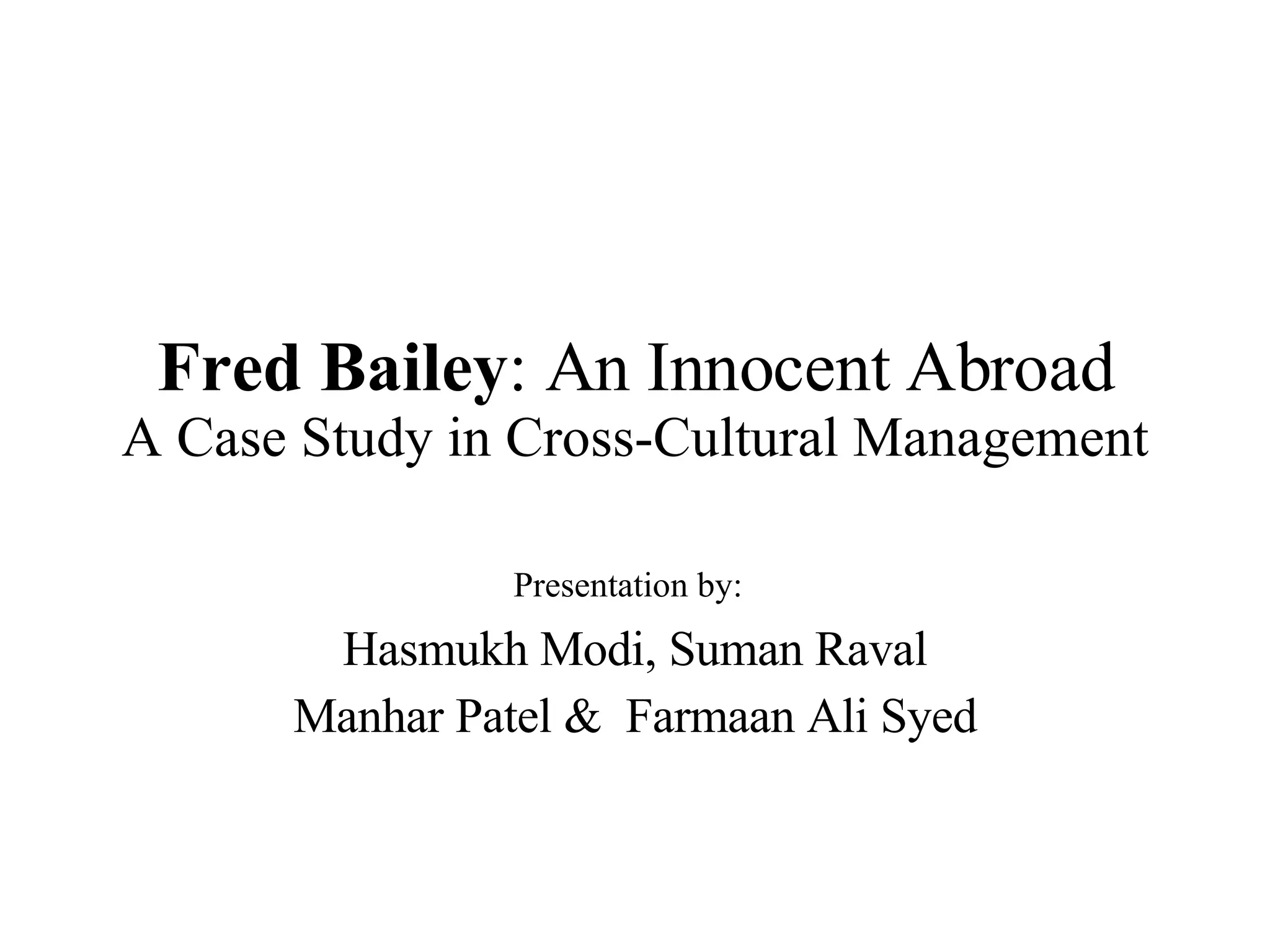 Fred Bailey In Japan | PPT