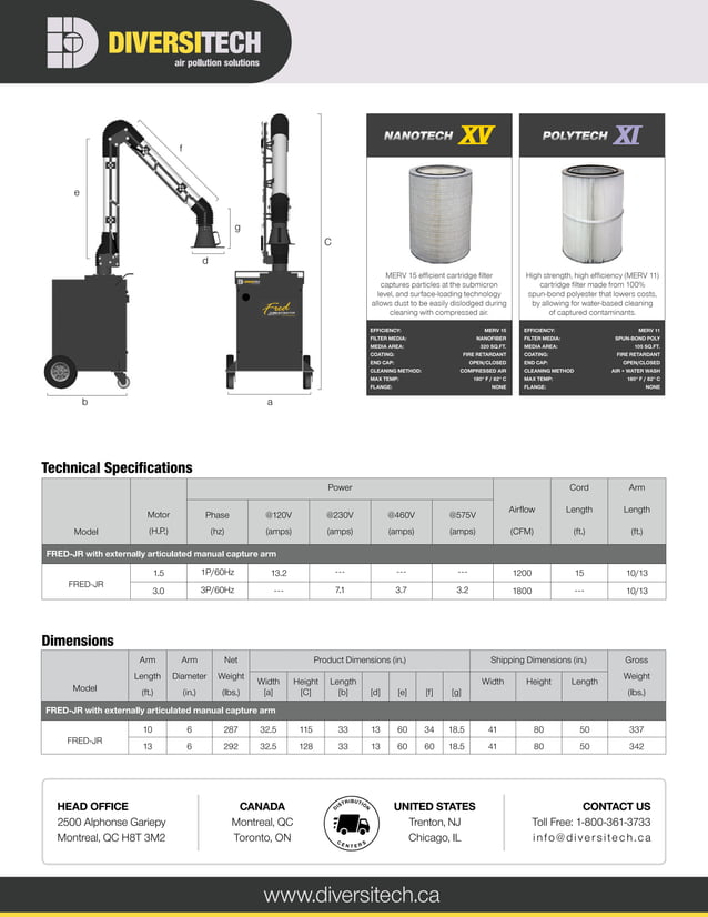Fred JR - Product Sheet | PDF