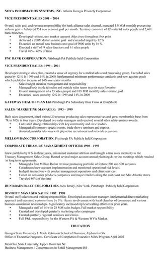 Fred agee executive summary | PDF