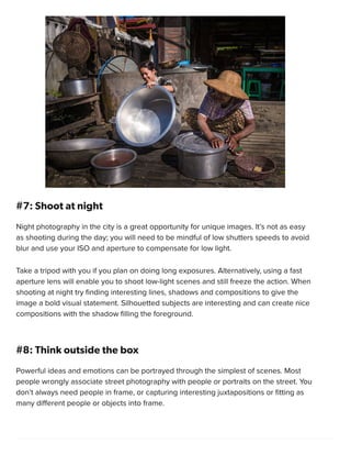 10 Tips for Successful Street Photography | PDF