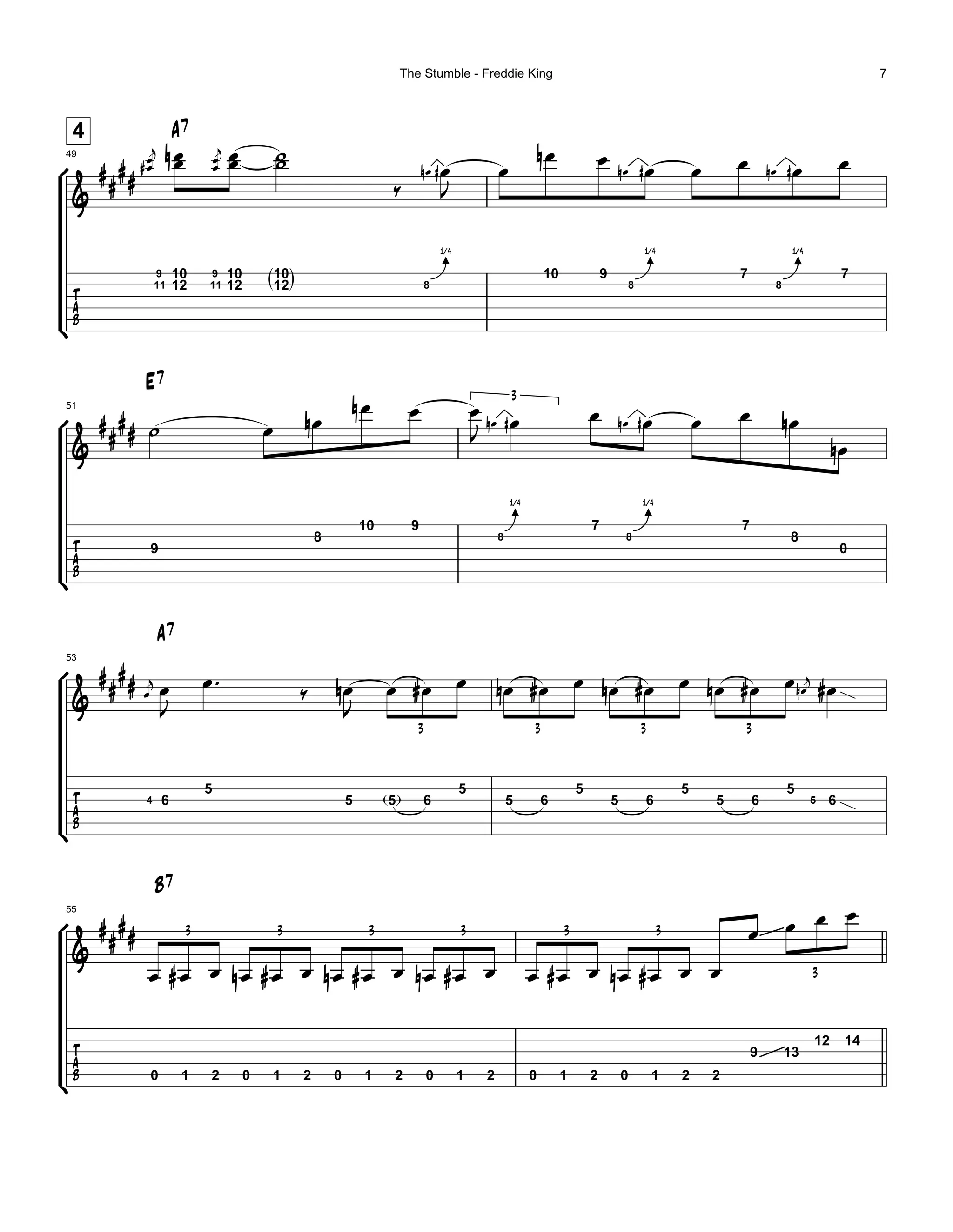 Freddie King The Stumble | PDF