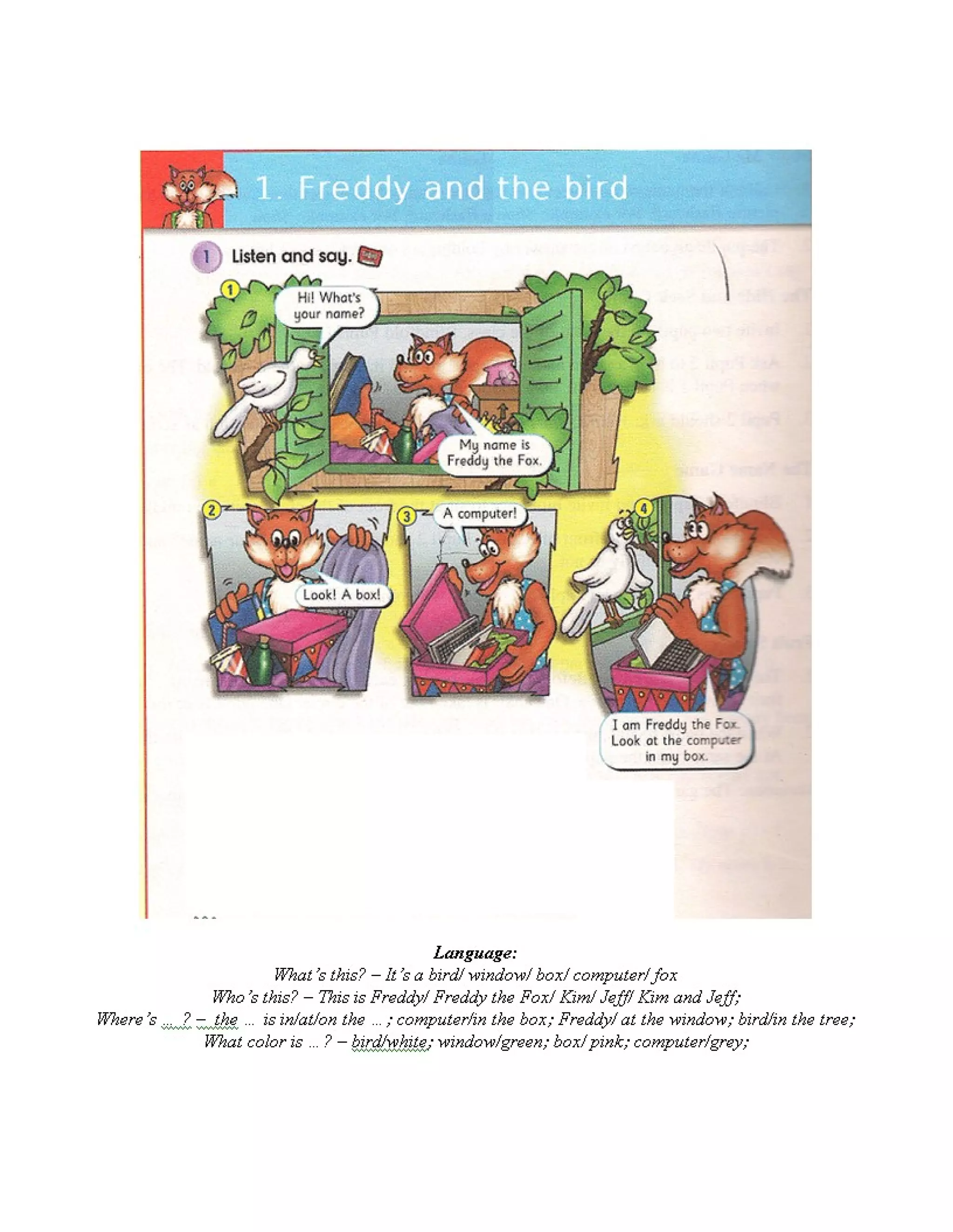 Freddy And The Bird - Young Learner's Speaking Activity | PDF