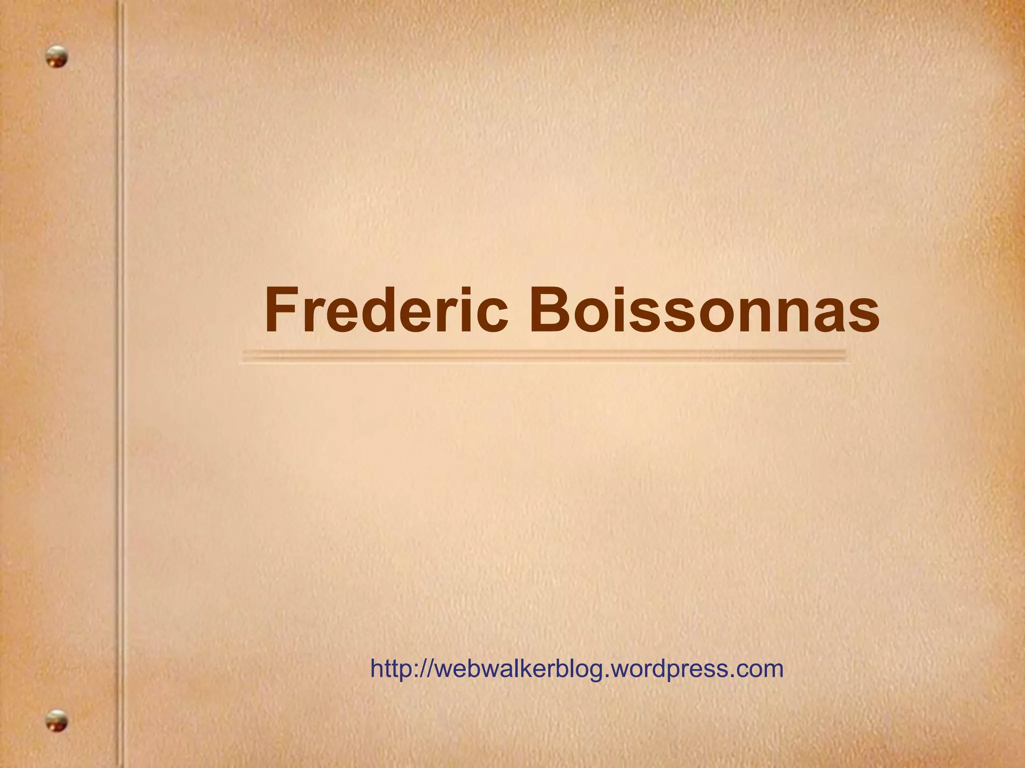 Frederic boissonnas | KEY