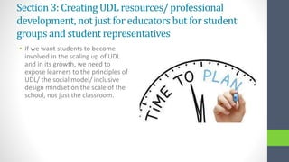 Nothing about them without them: Authentically engaging students in UDL growth | PPT