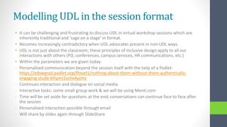 Nothing about them without them: Authentically engaging students in UDL ...