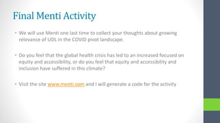 UDL in Further Education: Addressing learner diversity in a sustainable ...