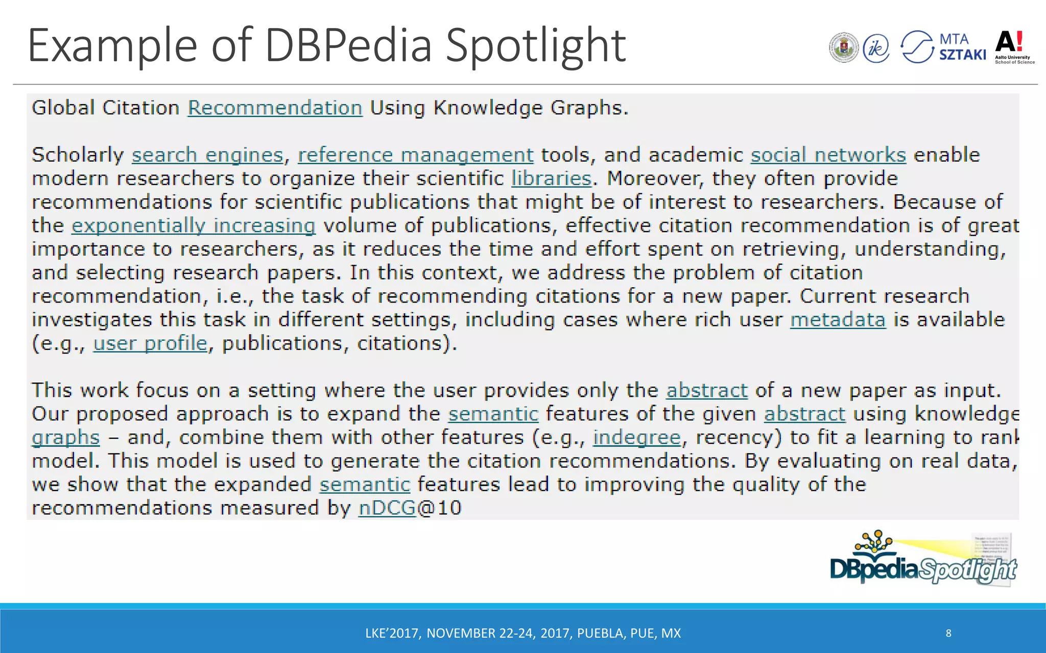 Global Citation Recommendations Using Knowledge Graphs | PPT