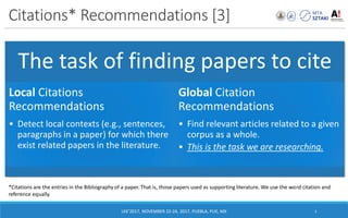 Global Citation Recommendations Using Knowledge Graphs | PPT