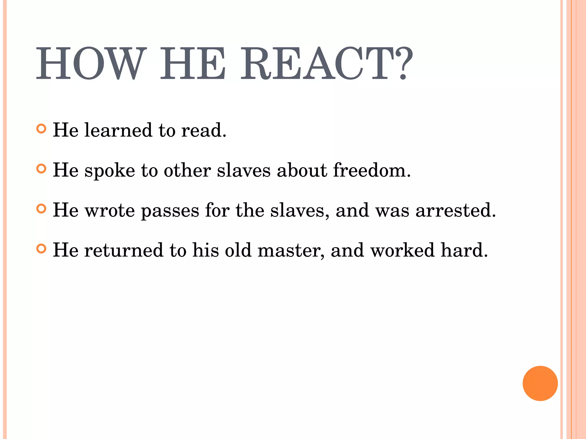 Frederick Douglass; an american slave | PPT