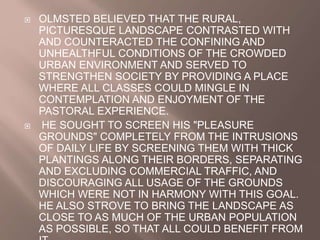 Frederick law olmsted | PPTX