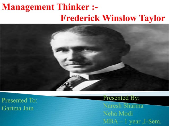 Frederick w. taylor | PPTX