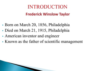 Frederick w. taylor | PPTX