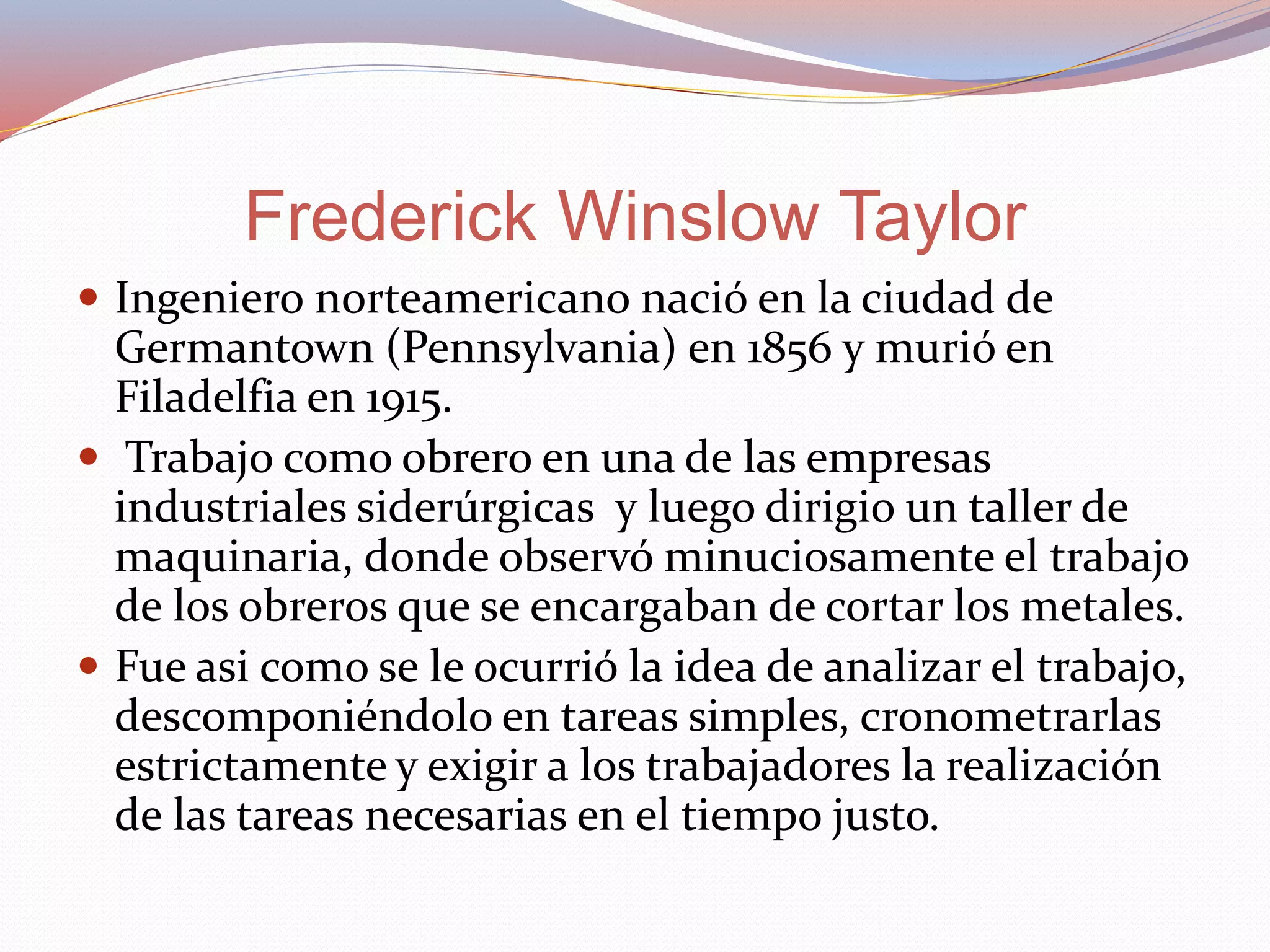 Frederick winslow taylor | PPTX
