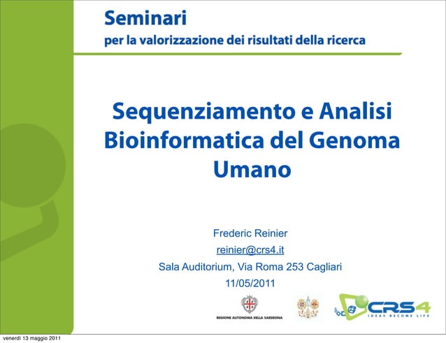 Sequenziamento e analisi bioinformatica del genoma umano | PDF ...
