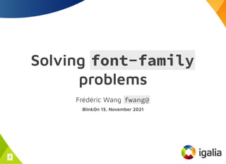 Solving font-family problems | PPT