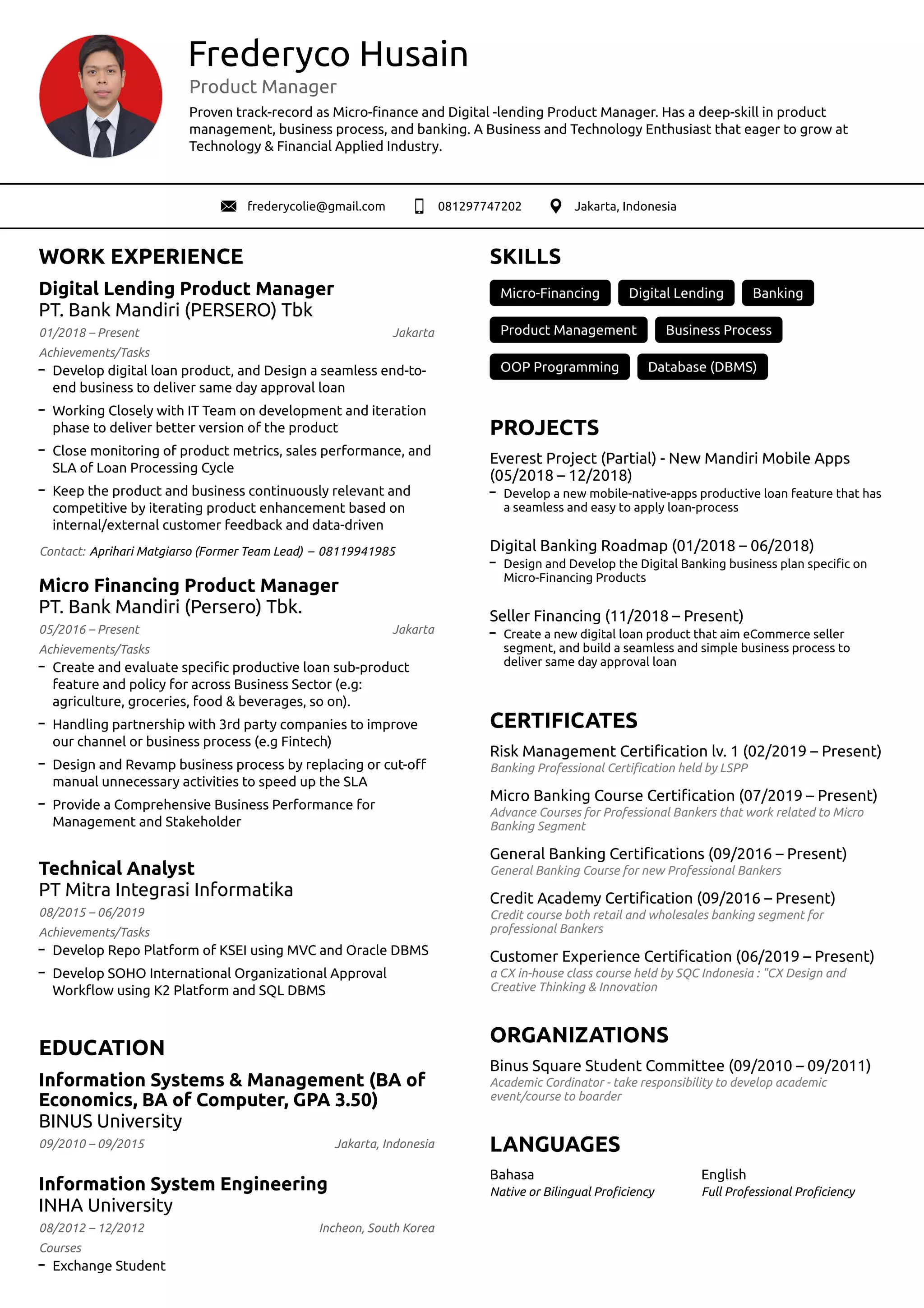 Frederyco resume | PDF