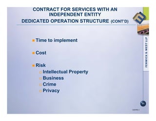 Overview of Legal Structures for Outsourcing | PDF | Business ...