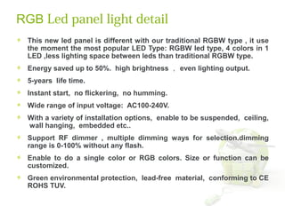 RGB led panel light | PPT