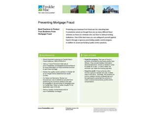 Fred Mac Mortgage Fraud Prevention Materials Ppt
