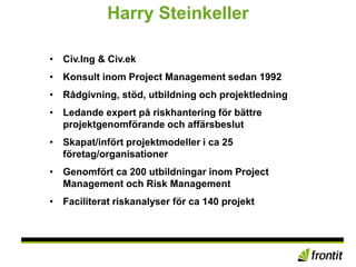 Föredrag om risker för projekt och kalkyler och simulering | PDF