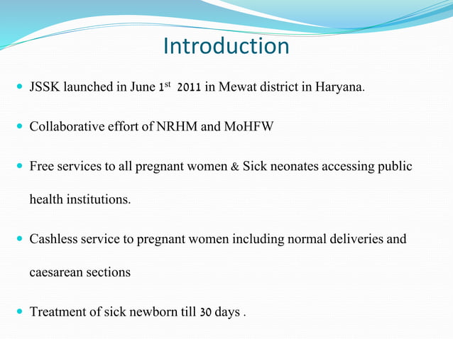 Jannai Shishu Suraksha Karyakaram (JSSK) | PPTX | Pregnancy | Reproductive Health