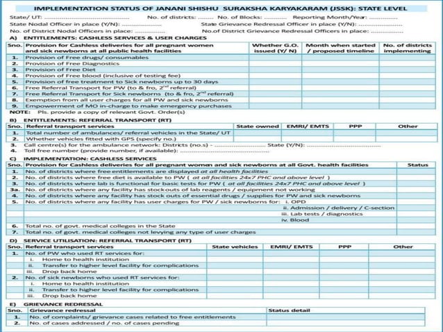 Jannai Shishu Suraksha Karyakaram (JSSK) | PPTX | Pregnancy | Reproductive Health