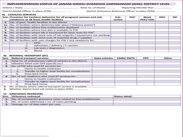 Jannai Shishu Suraksha Karyakaram (JSSK) | PPTX | Pregnancy | Reproductive Health