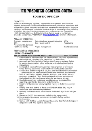 Fredrick ochieng cover letter | DOCX