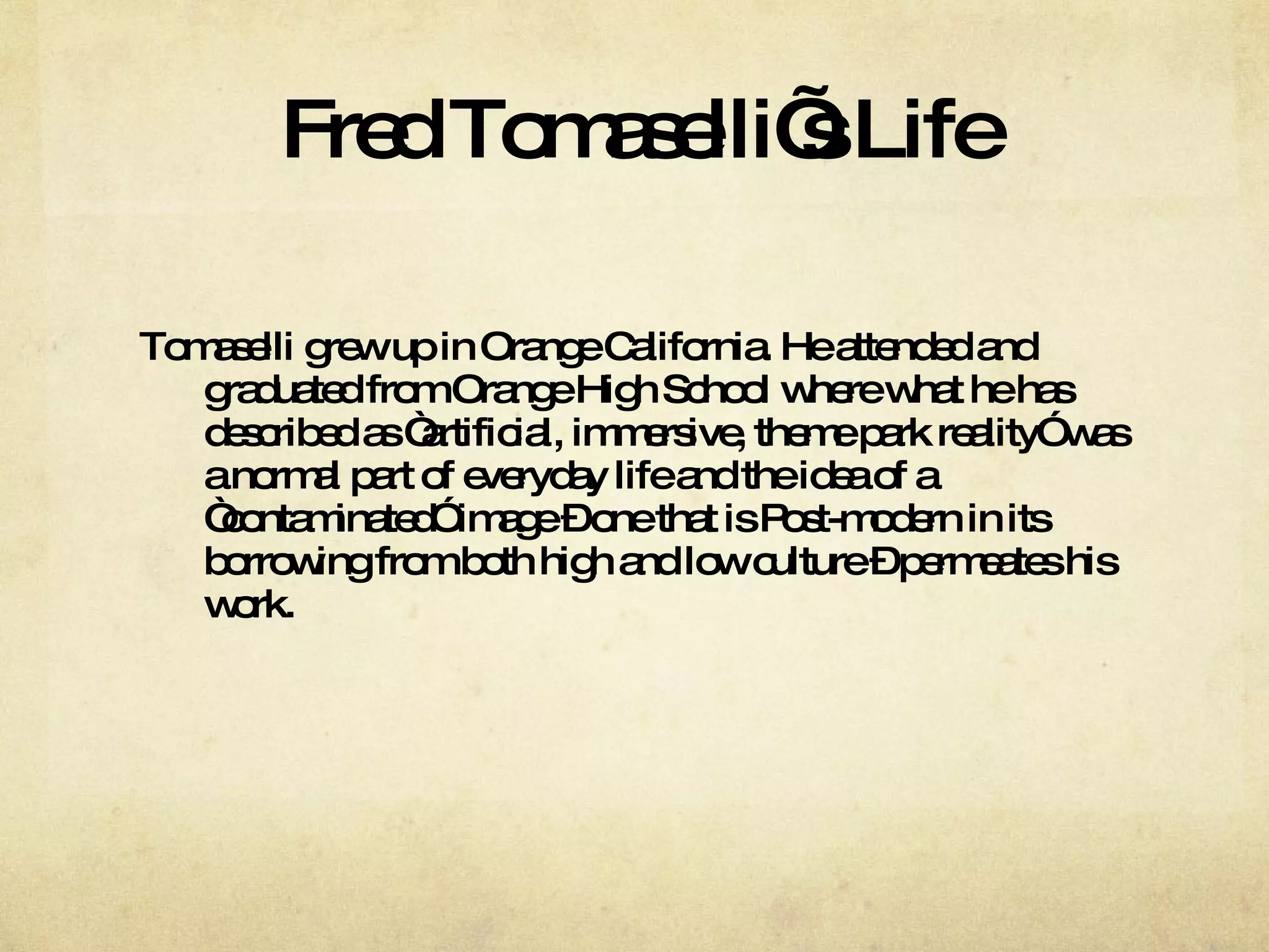 Fred Tomaselli | PPT