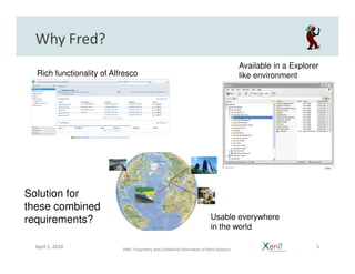 Fred - a new desktop window boosting Alfresco | PPT