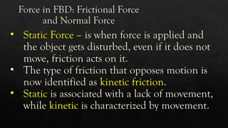 Free-body Diagram: Static and Kinetic Forces | PPT