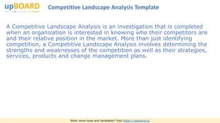 Competitive Landscape Analysis Template | PPTX | Business | Business ...