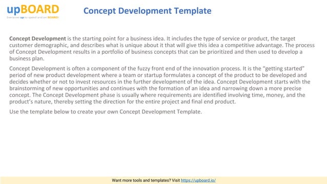 Concept Development Template | PPTX