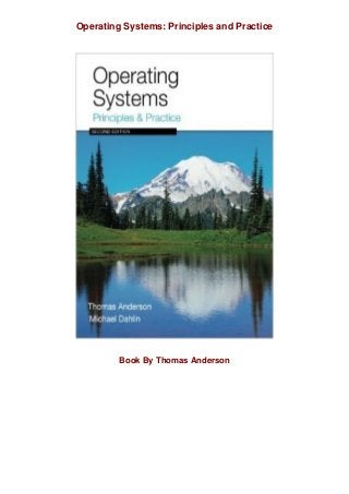 [FREE][DOWNLOAD]Operating Systems: Principles and PracticebyThomas ...