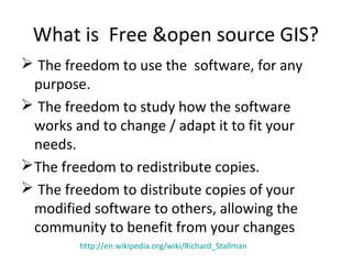 Free open source gis | PPT