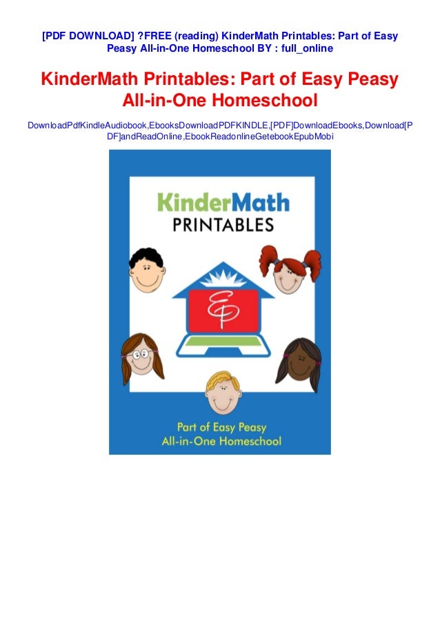 ?FREE (reading) KinderMath Printables: Part of Easy Peasy All-in-One ...
