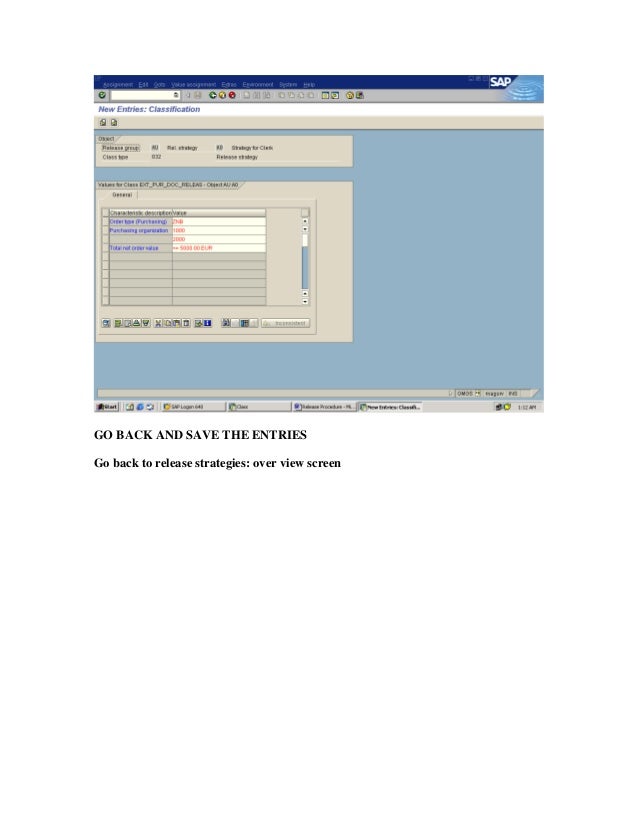 Free Sap Tutorial On Configuring Release Procedure