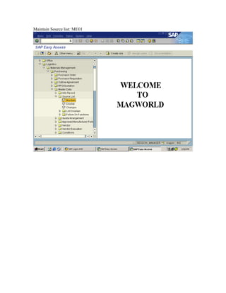 Free sap-tutorial-on-source-list | PDF