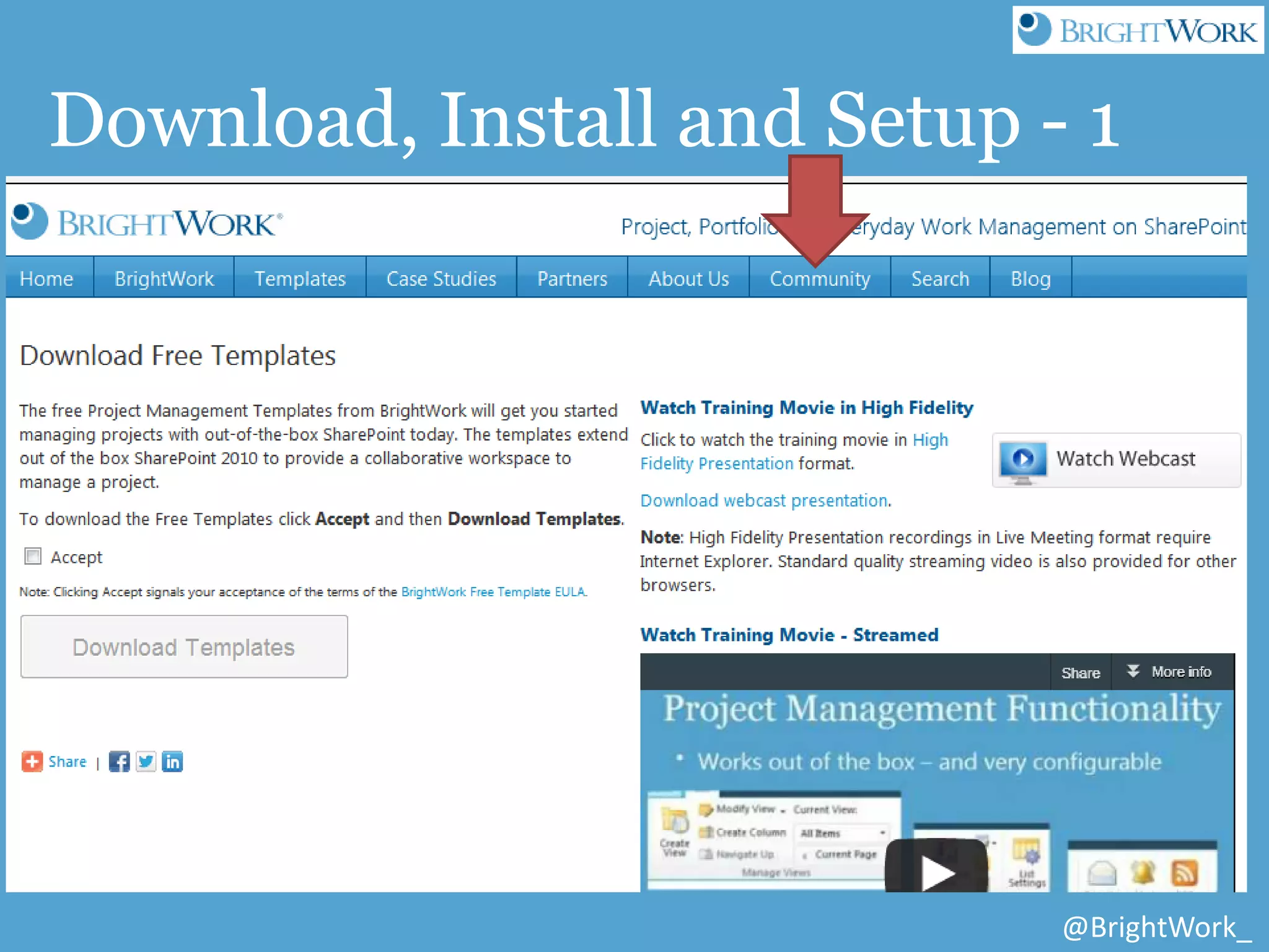 Free SharePoint Project Management Templates from BrightWork and Atidan ...