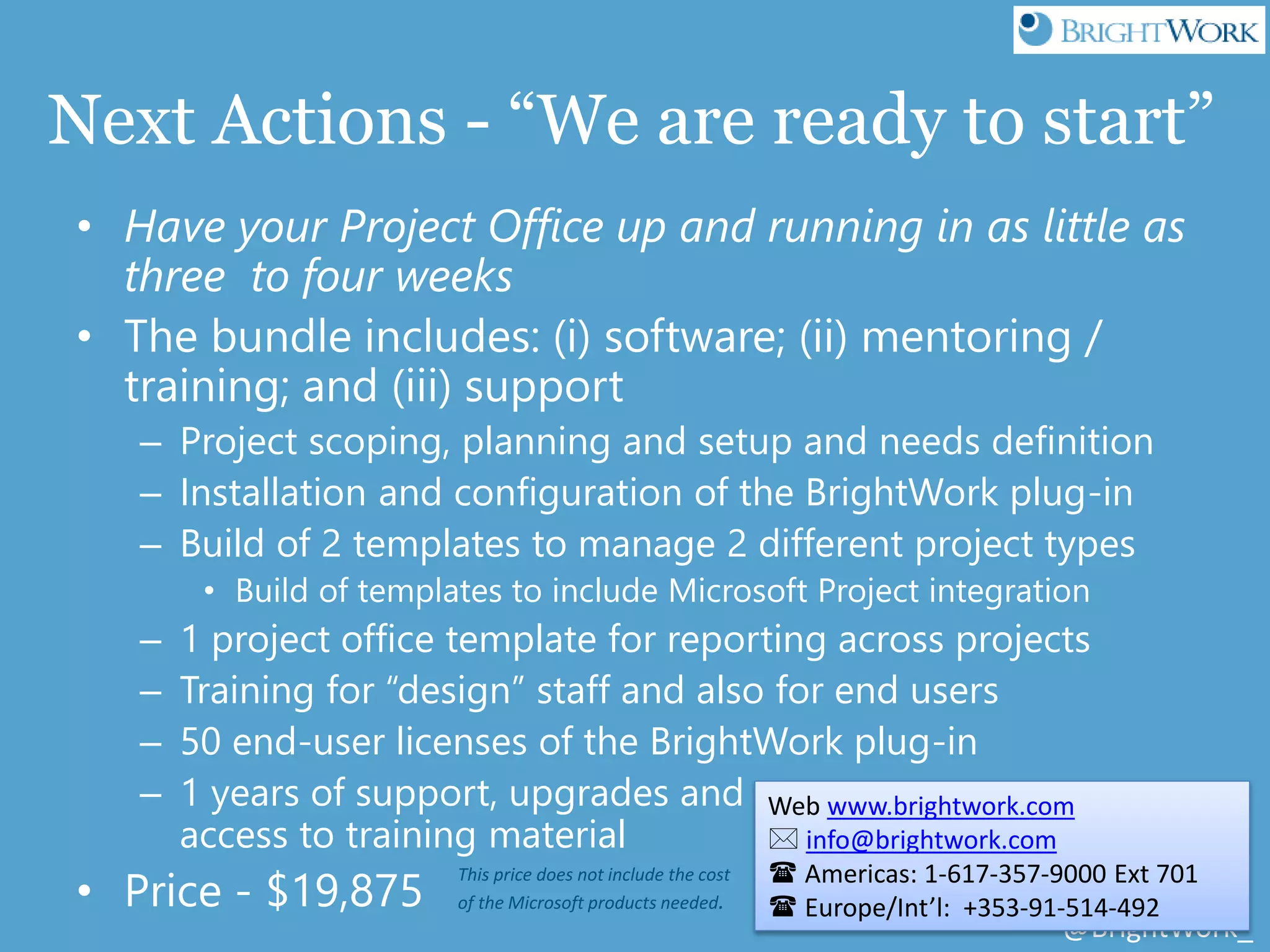 Free SharePoint Project Management Templates from BrightWork and Atidan ...