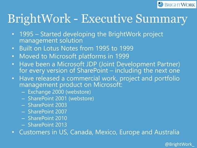 Free SharePoint Project Management Templates from BrightWork and Atidan ...